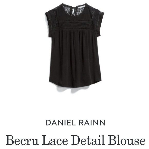 Daniel Rainn | Tops | Daniel Rainn Becru Lacedetail Blouse In Black Nwt ...
